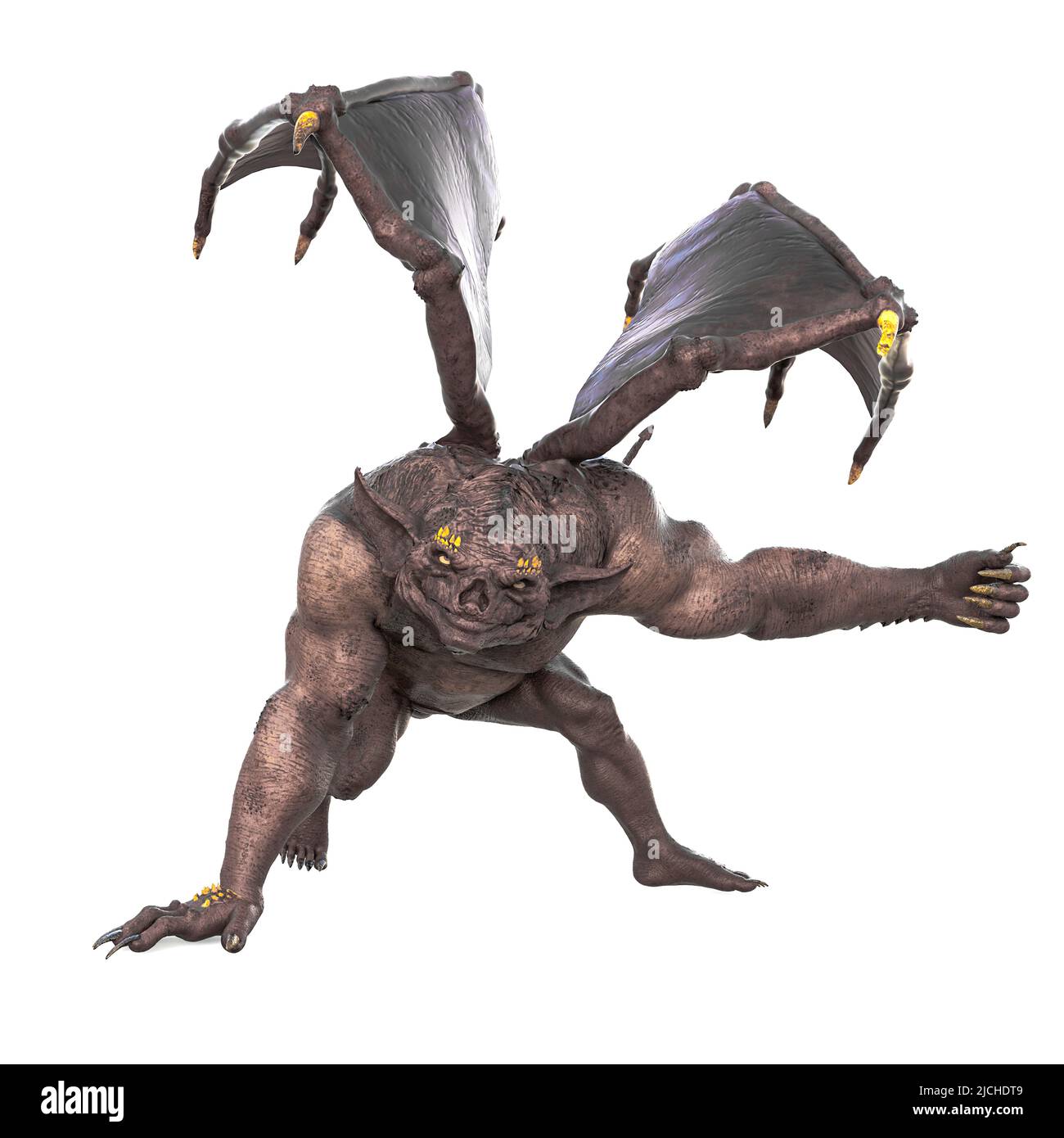 gargoyle is on the flor ready to attack, 3d illustration Stock Photo ...