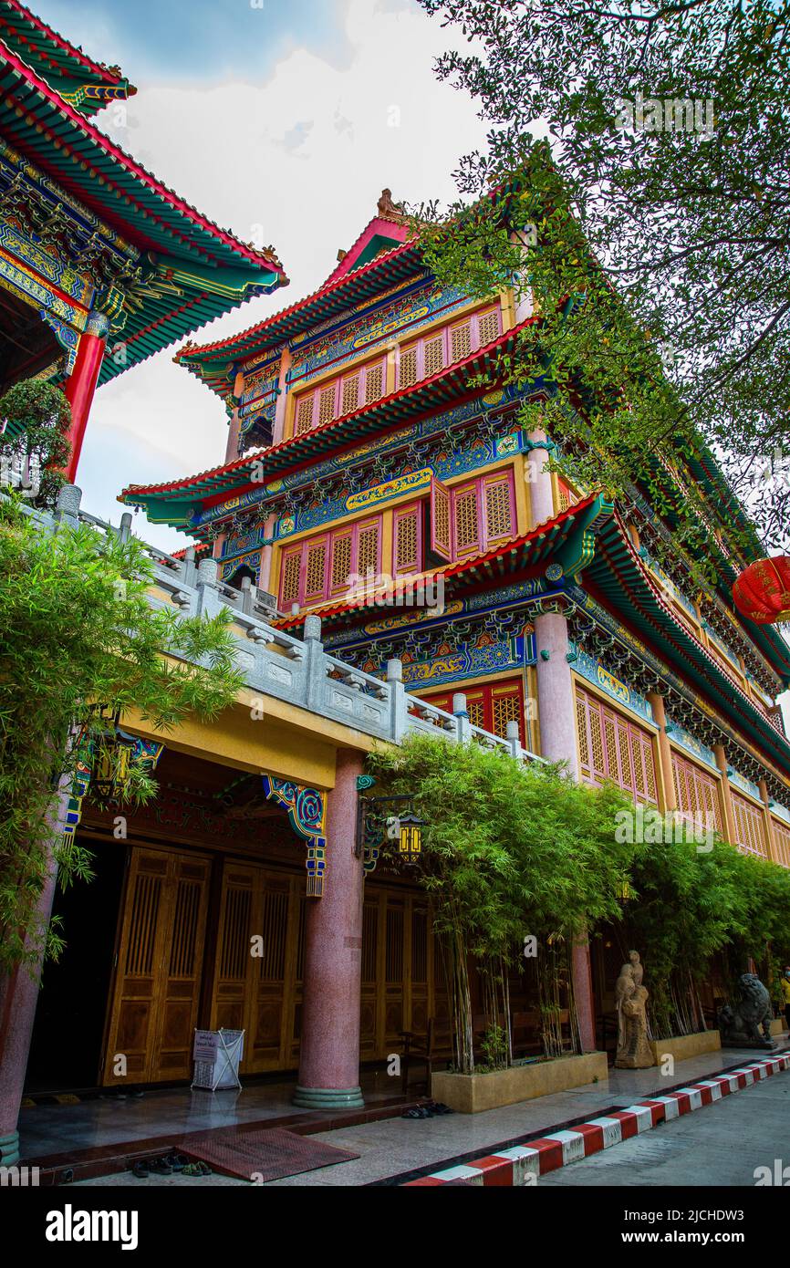 Wat Boromracha Kanchanapisek Anusorn or Wat Leng Noei Yi 2 chinese complex in Bang Bua Thong ...