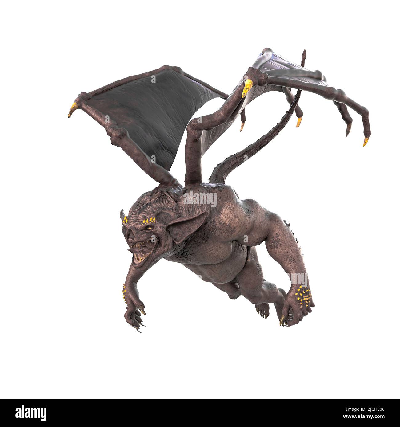 gargoyle is flying, 3d illustration Stock Photo - Alamy