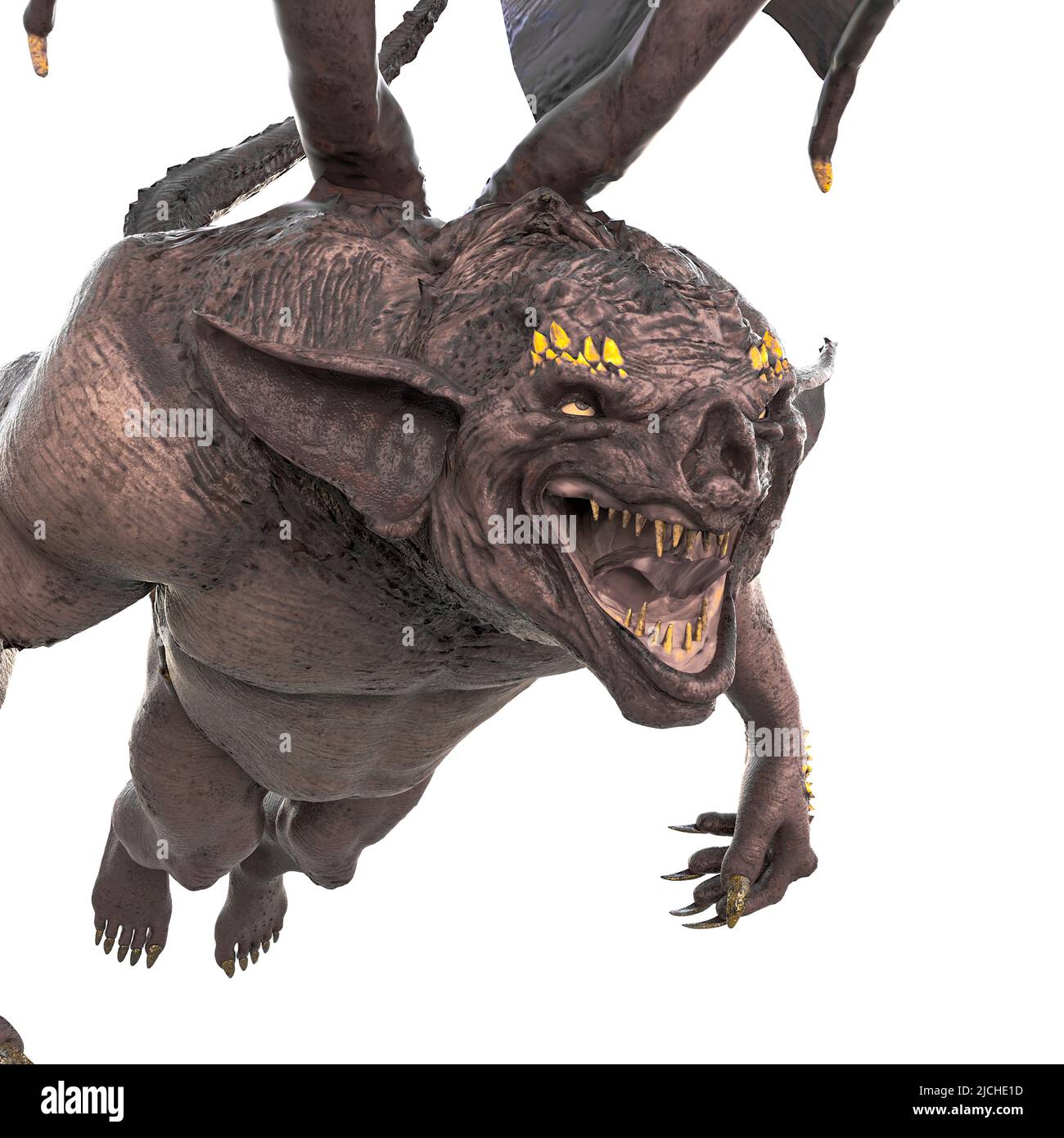 Illustration demon devil big horns hi-res stock photography and images ...