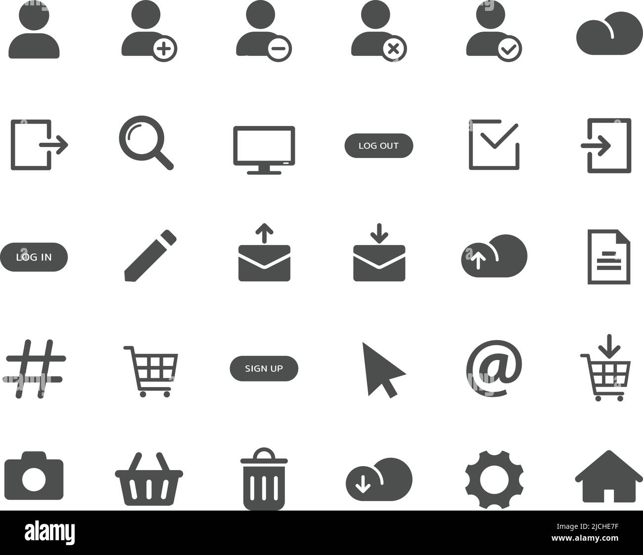 Account web icons. Ui elements Stock Vector Image & Art - Alamy