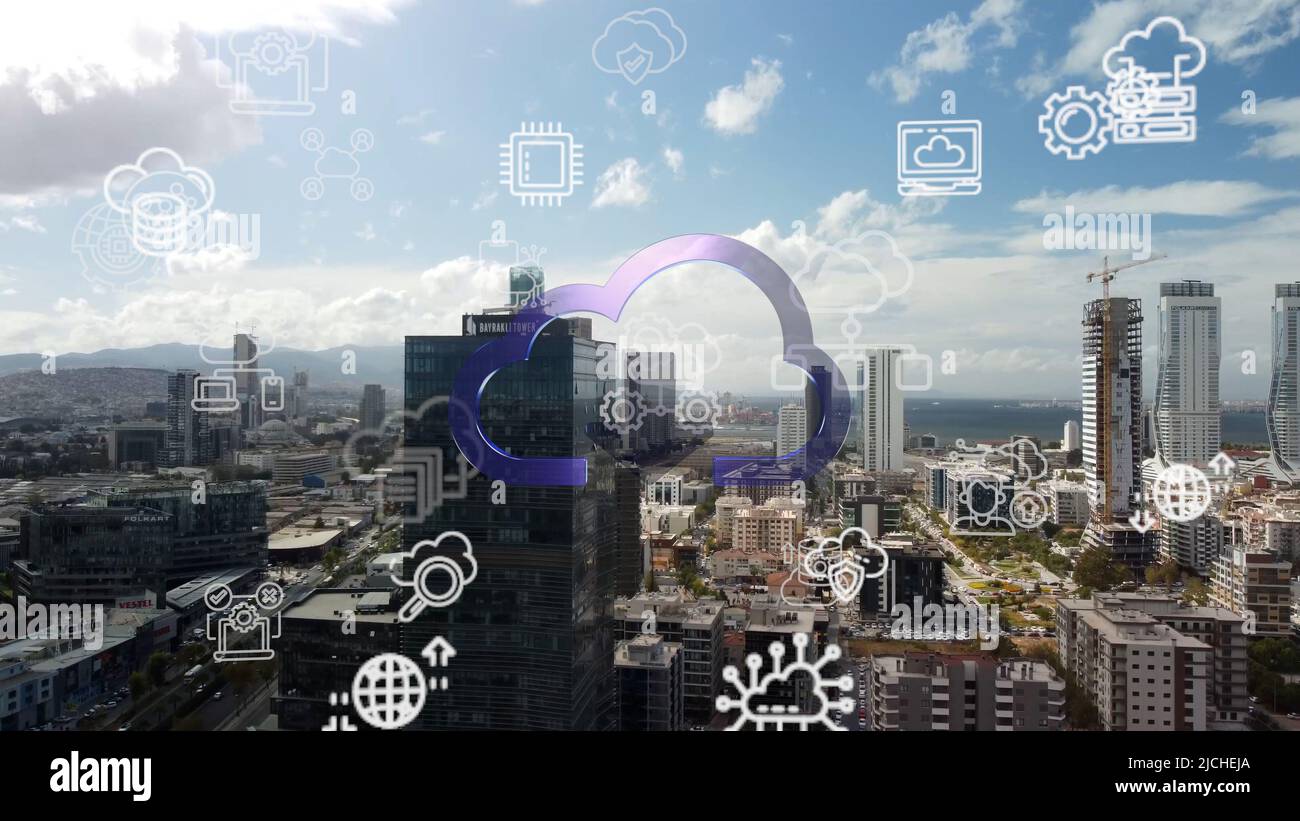 Cloud Computing diagram Network Data Storage Technology Service Stock ...