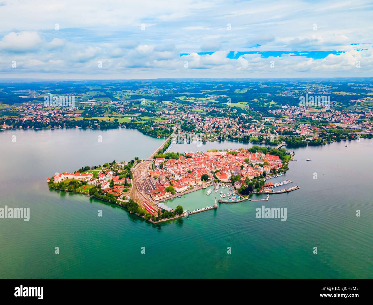 Panorama view harbour lindau hi-res stock photography and images - Alamy