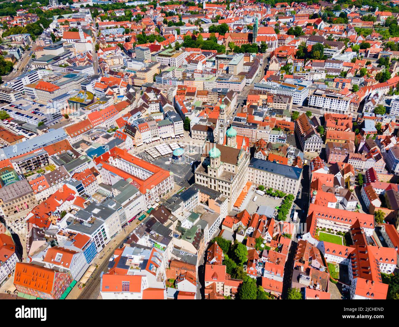 Aerial townscape town square center hi-res stock photography and images ...