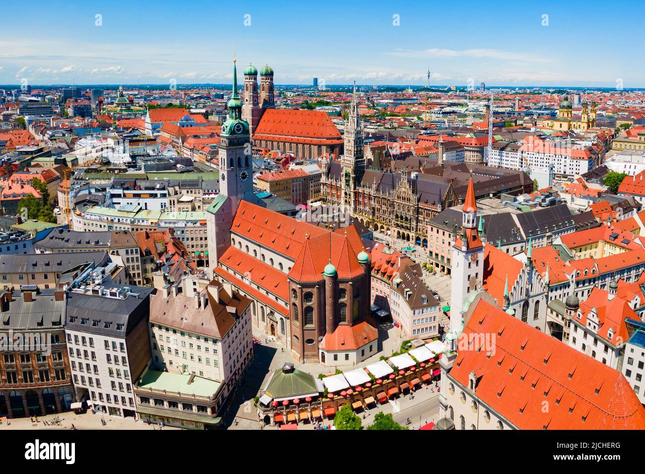 Aerial view munich city center hi-res stock photography and images - Alamy