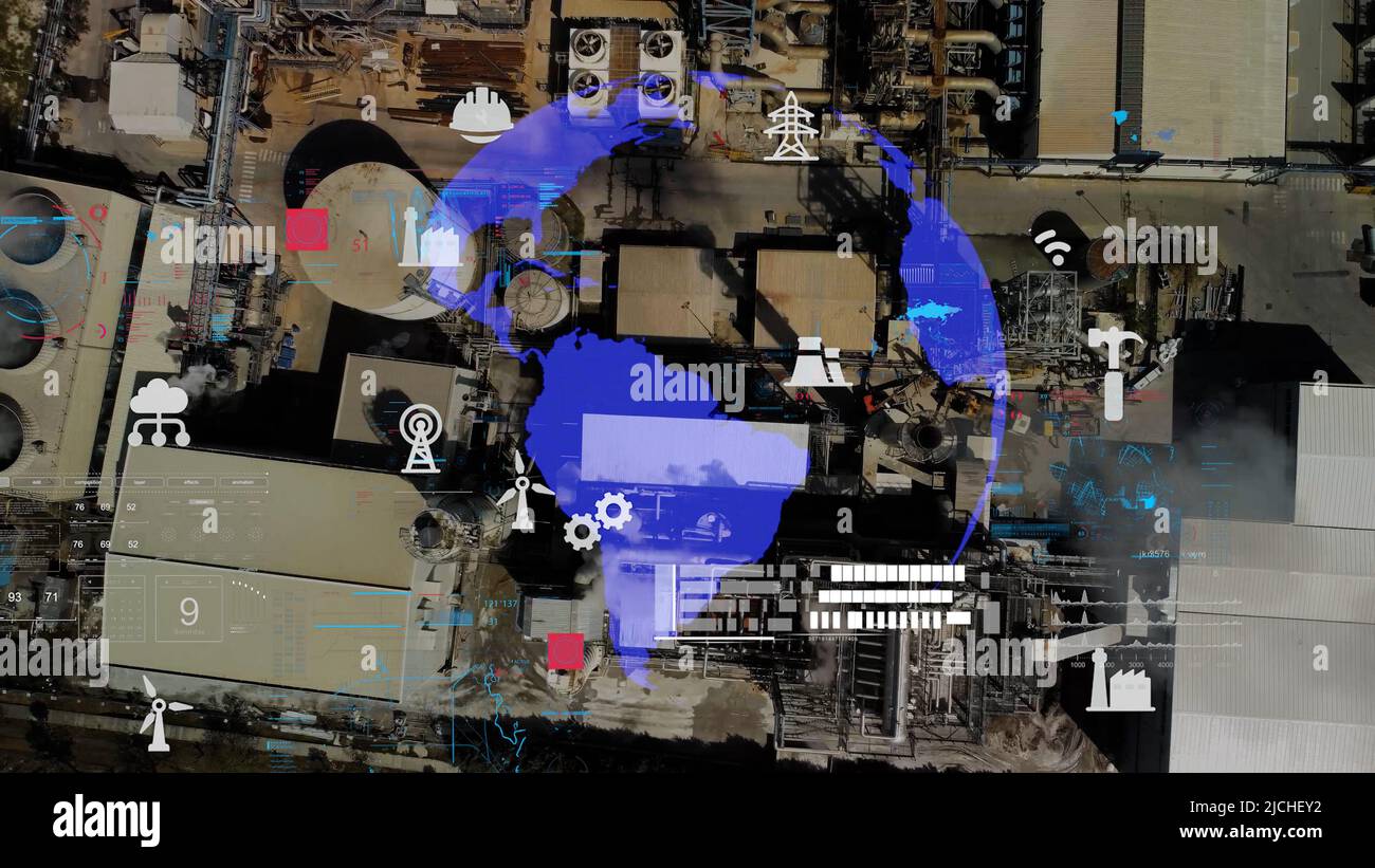 Smart factory concept. Communication network. INDUSTRY4.0 Stock Photo ...