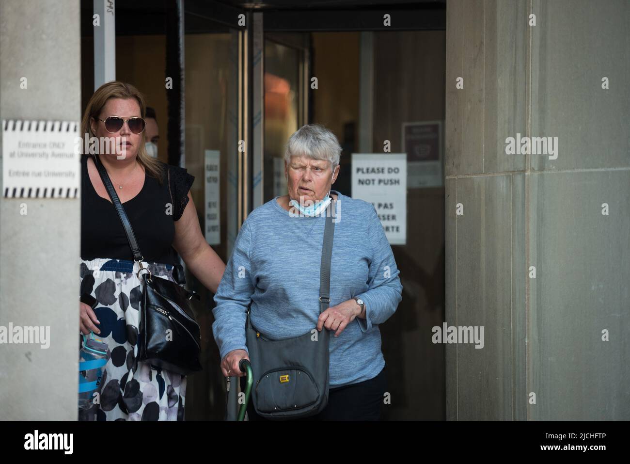 Van attack survivor Cathy Riddle leaves the Toronto courthouse on the ...