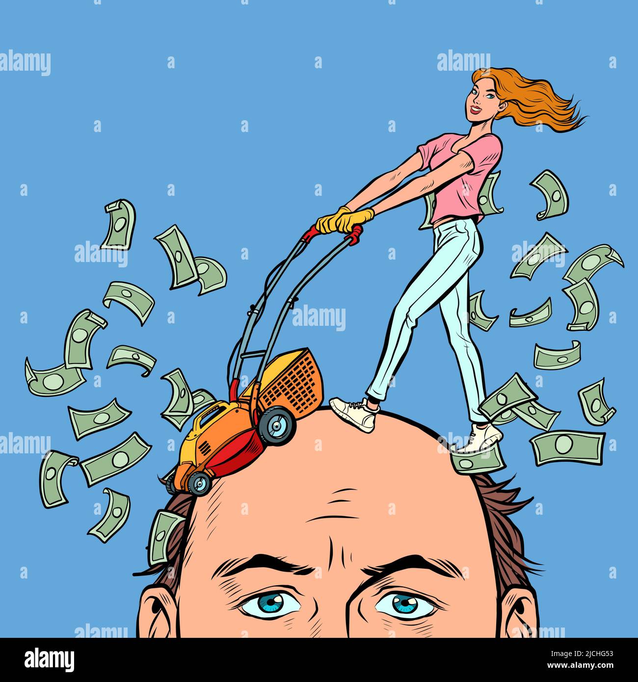 Husband and wife, problems because of money. Expensive divorce ...