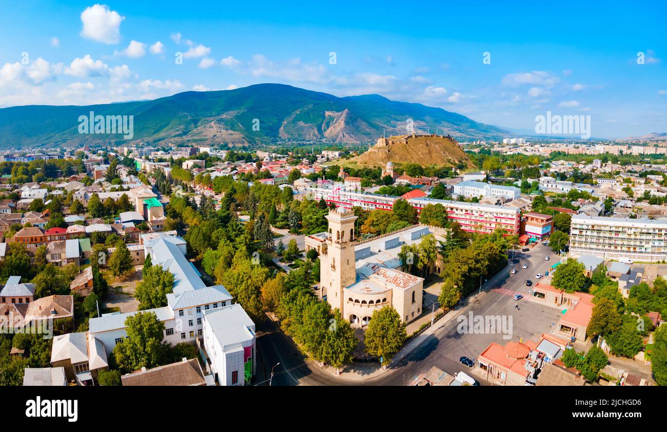 The Joseph Stalin Museum aerial panoramic view in Gori, Georgia. Museum ...