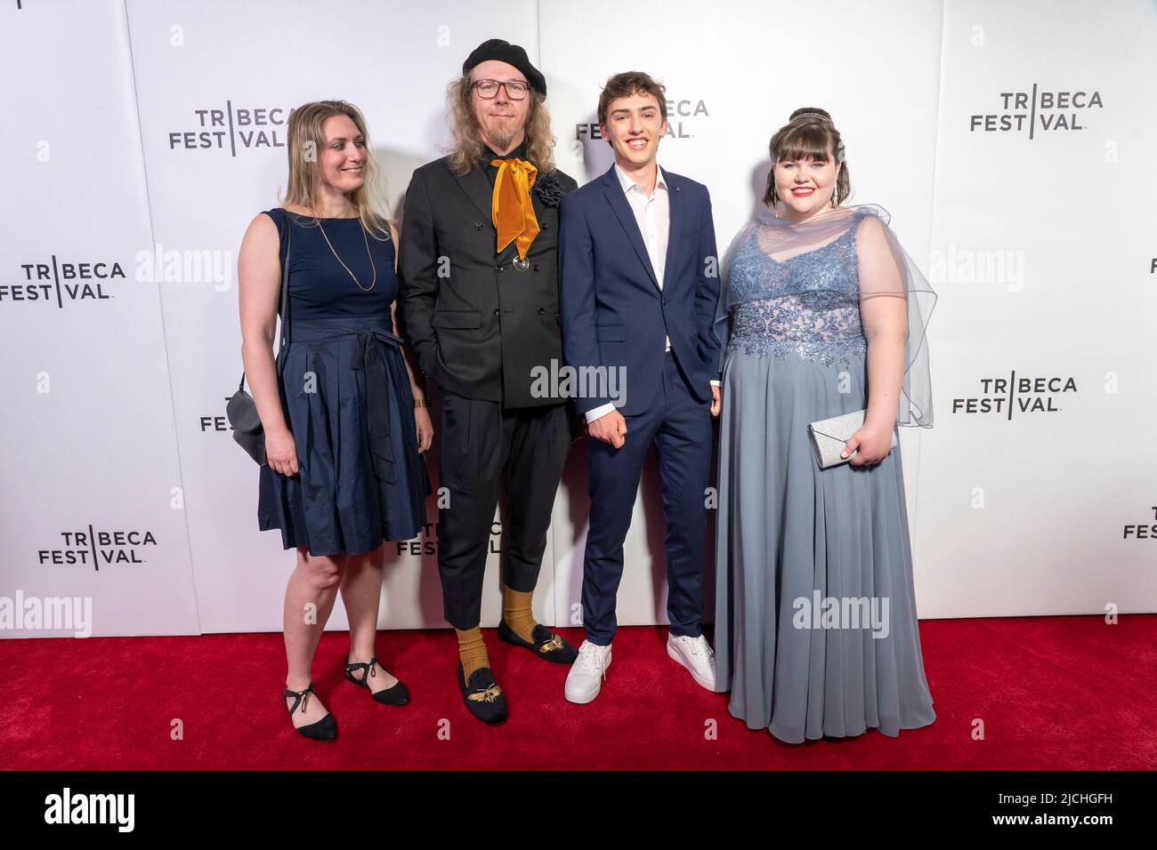 Lola Basara, Peter Hengl, Alexander Sladek and Nina Katlein attend the "Family Dinner" premiere ...