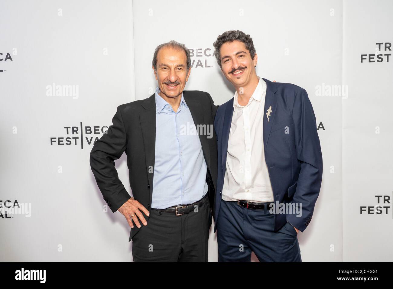 Sasson Gabay and Director Moshe Rosenthal attend the "Karaoke" premiere ...
