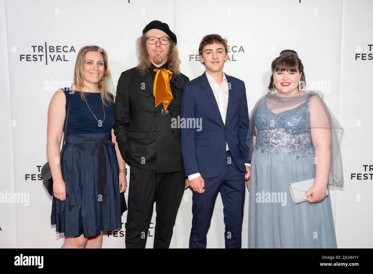 Lola Basara, Peter Hengl, Alexander Sladek and Nina Katlein attend the "Family Dinner" premiere ...