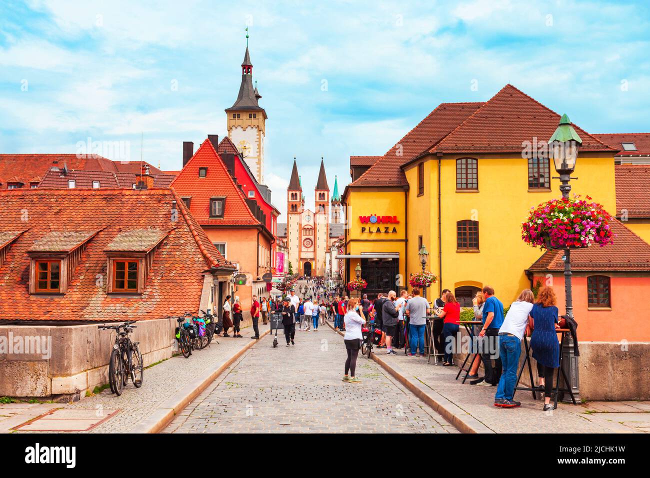 Wurzburg, Germany - July 11, 2021: Wurzburg old town. Wurzburg or ...