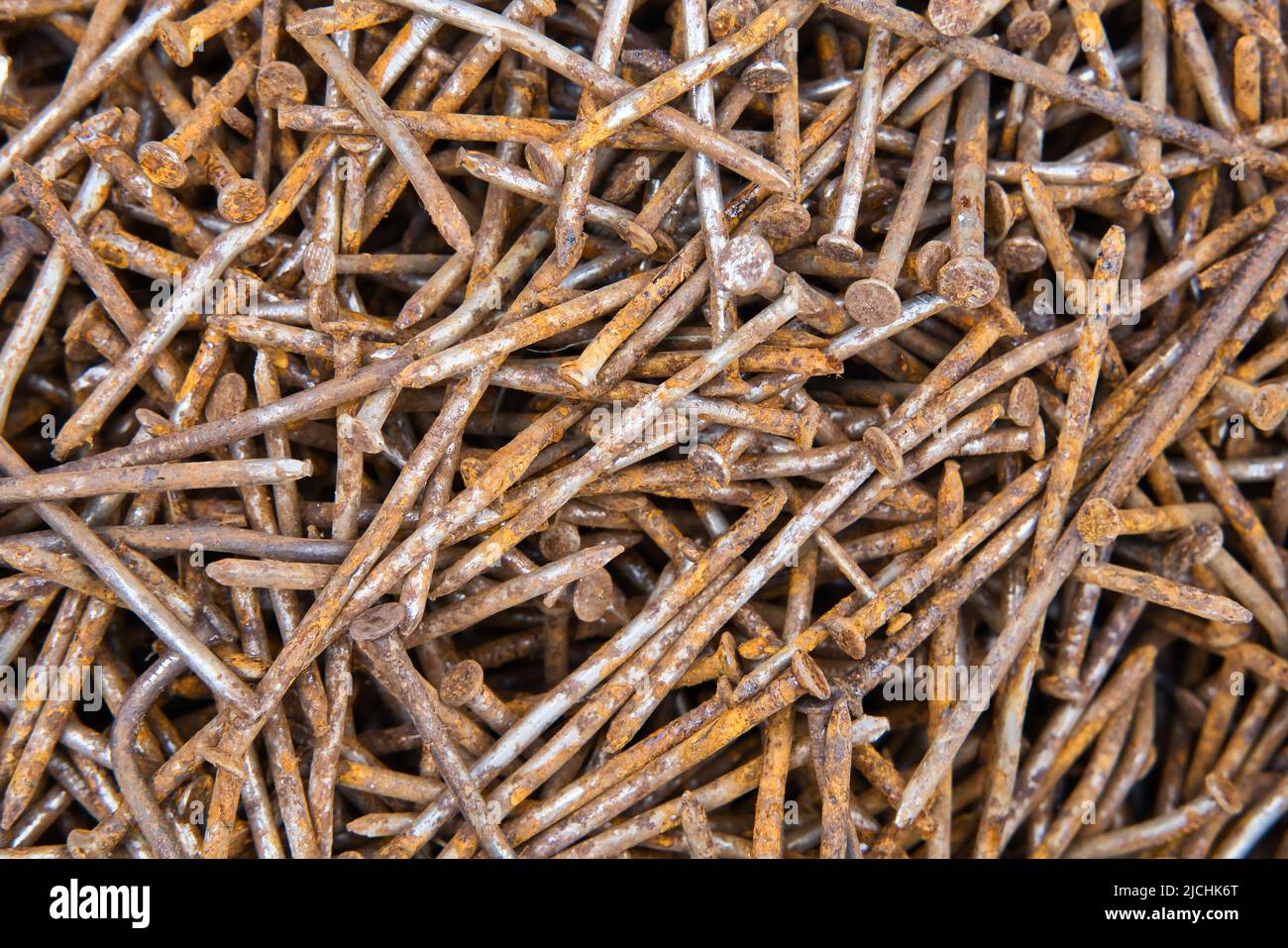 Background texture of the old rusty nails close-up Stock Photo - Alamy