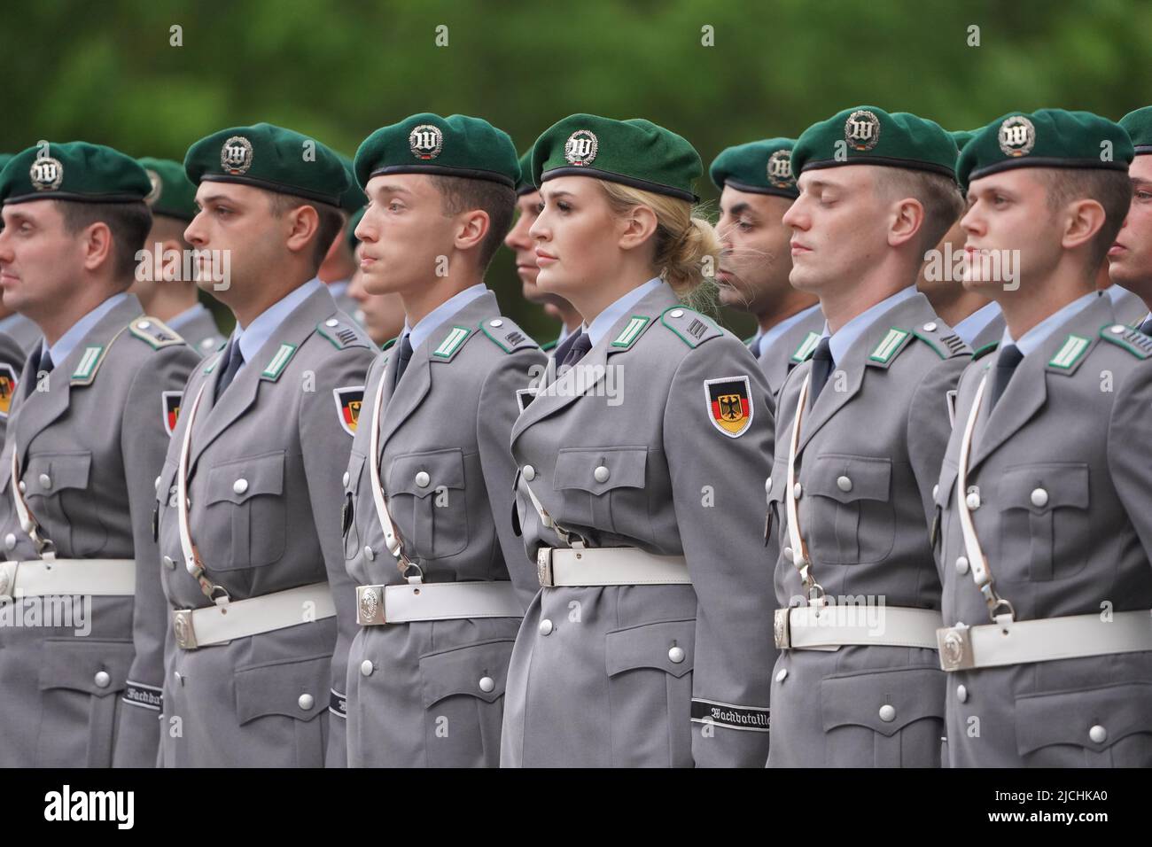 Berlin, Germany. 13th June, 2022. The guard battalion, including a ...