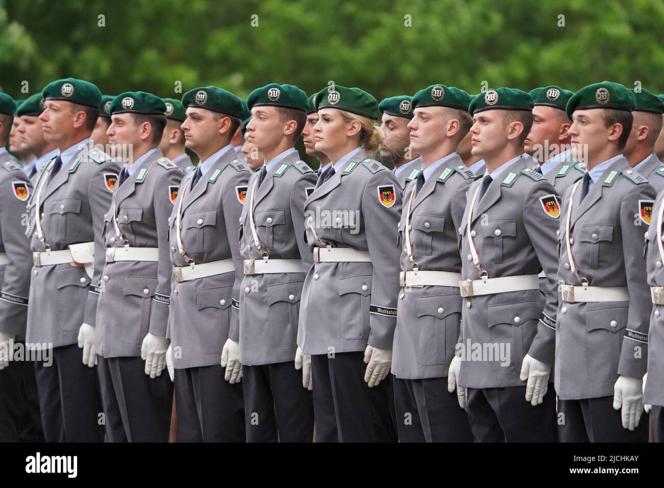 Berlin, Germany. 13th June, 2022. The guard battalion, including a ...