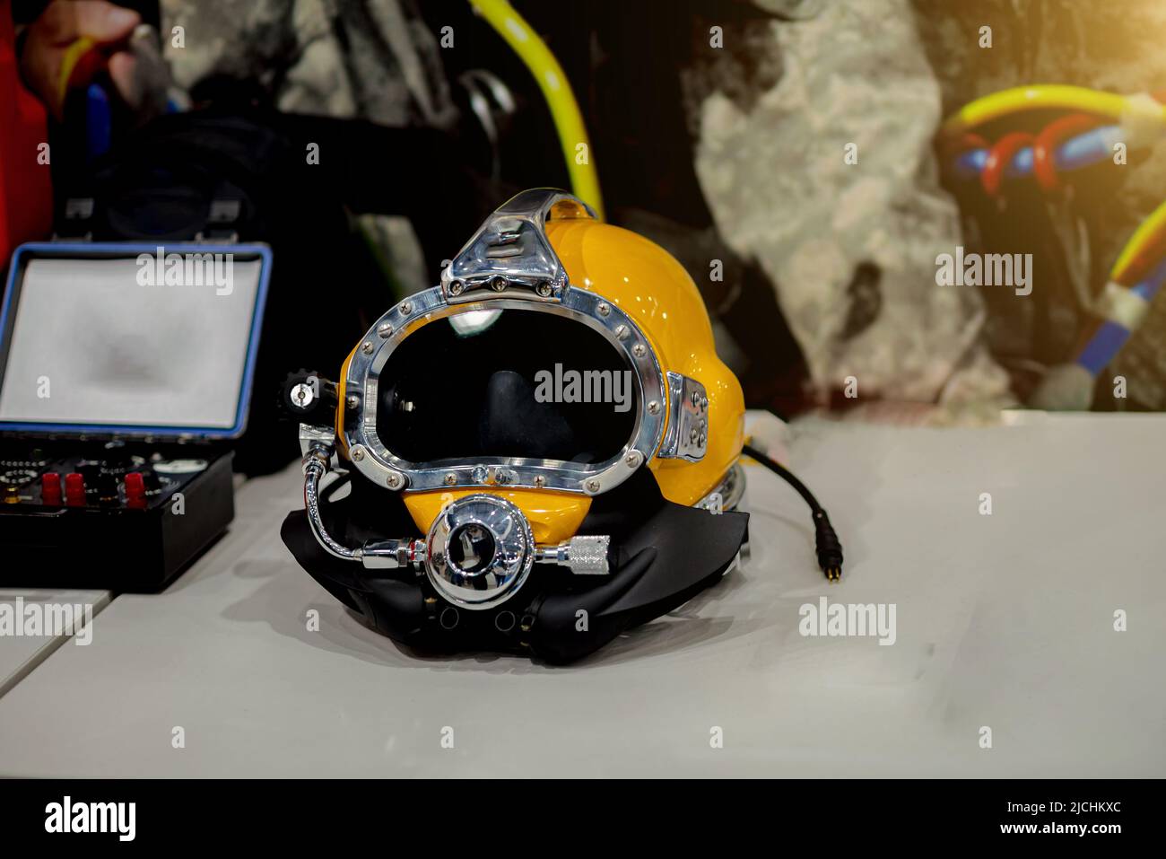 Life support system. Emergency helmet. Helmet for emergencies with an ...