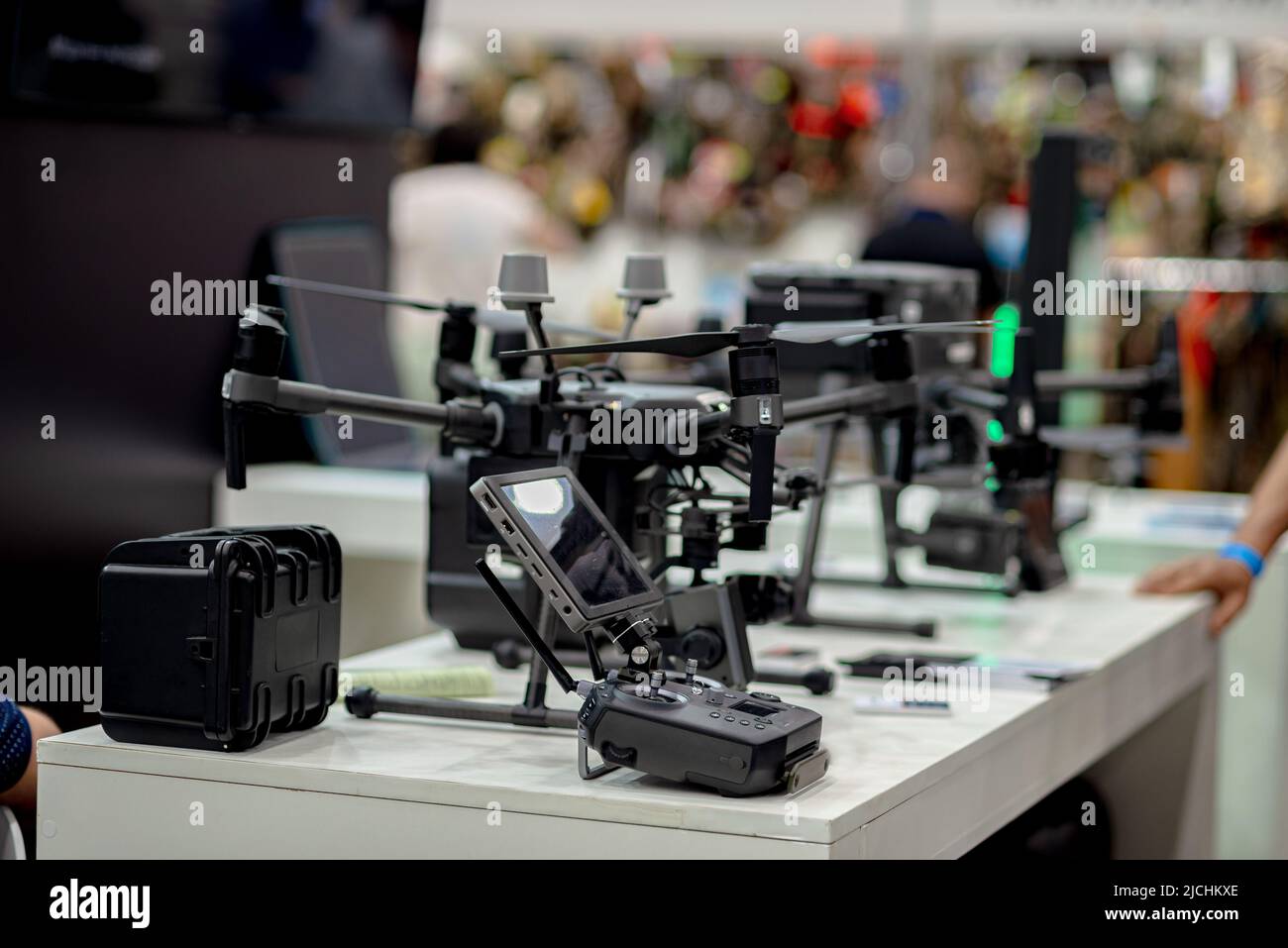 Remote control and monitoring of a flying drone Stock Photo - Alamy