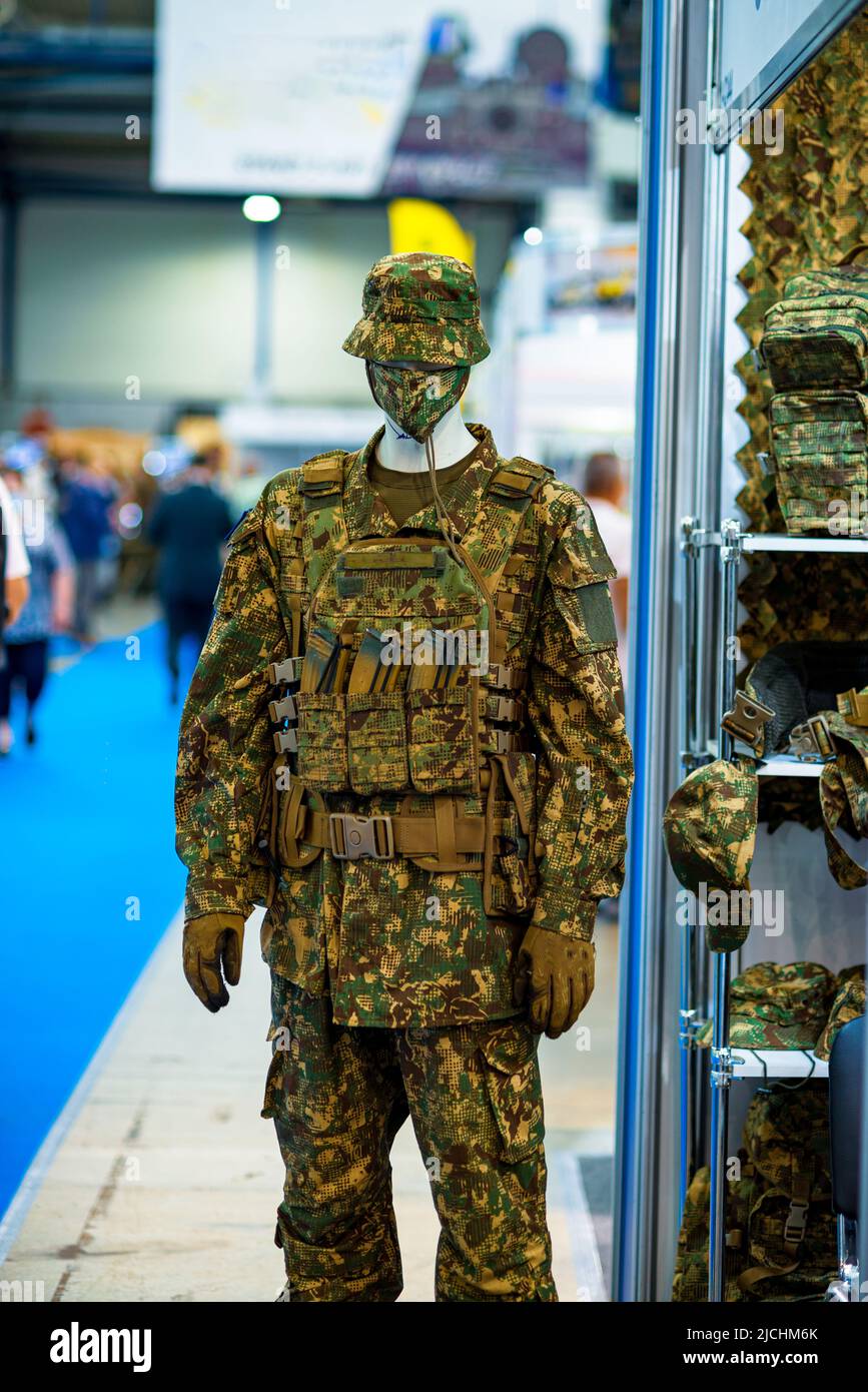 Summer military uniform of green color Stock Photo - Alamy