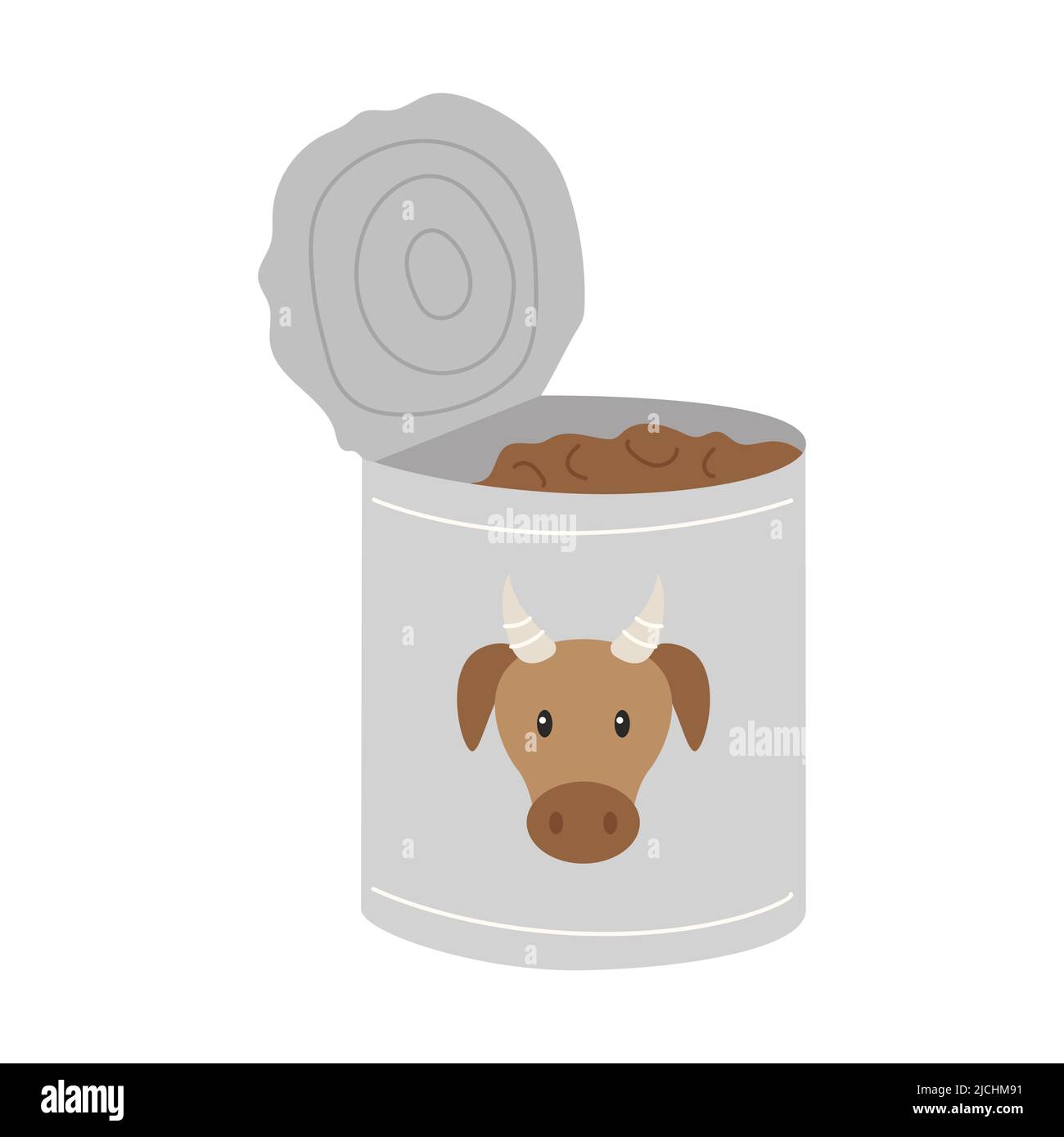 Cartoon open tin can Cut Out Stock Images & Pictures - Alamy