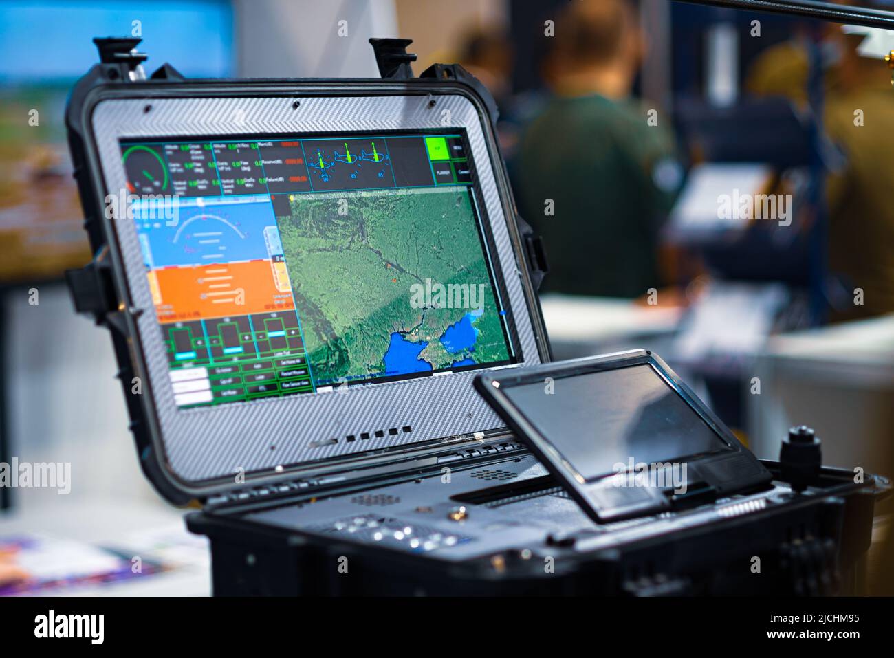 Unmanned aerial vehicle control panel. Defense and military industry ...
