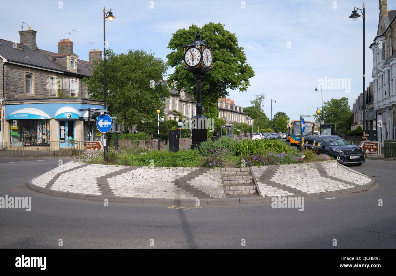 The Clock Tower Roundabout in Penarth Town Centre Penarth South Wales ...