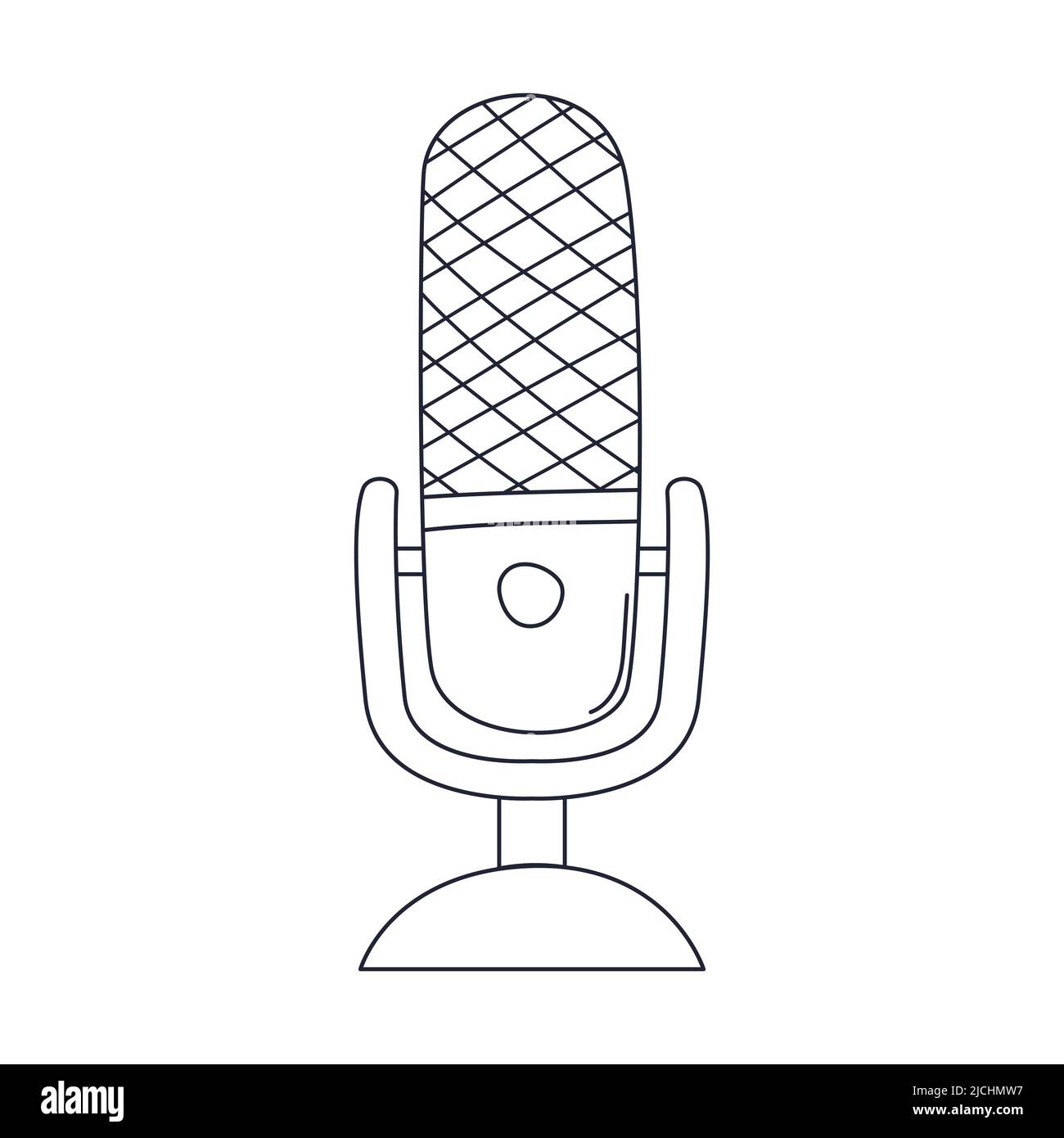 Recording Studio Microphone Drawing Rode NT1 Signature Cardioid