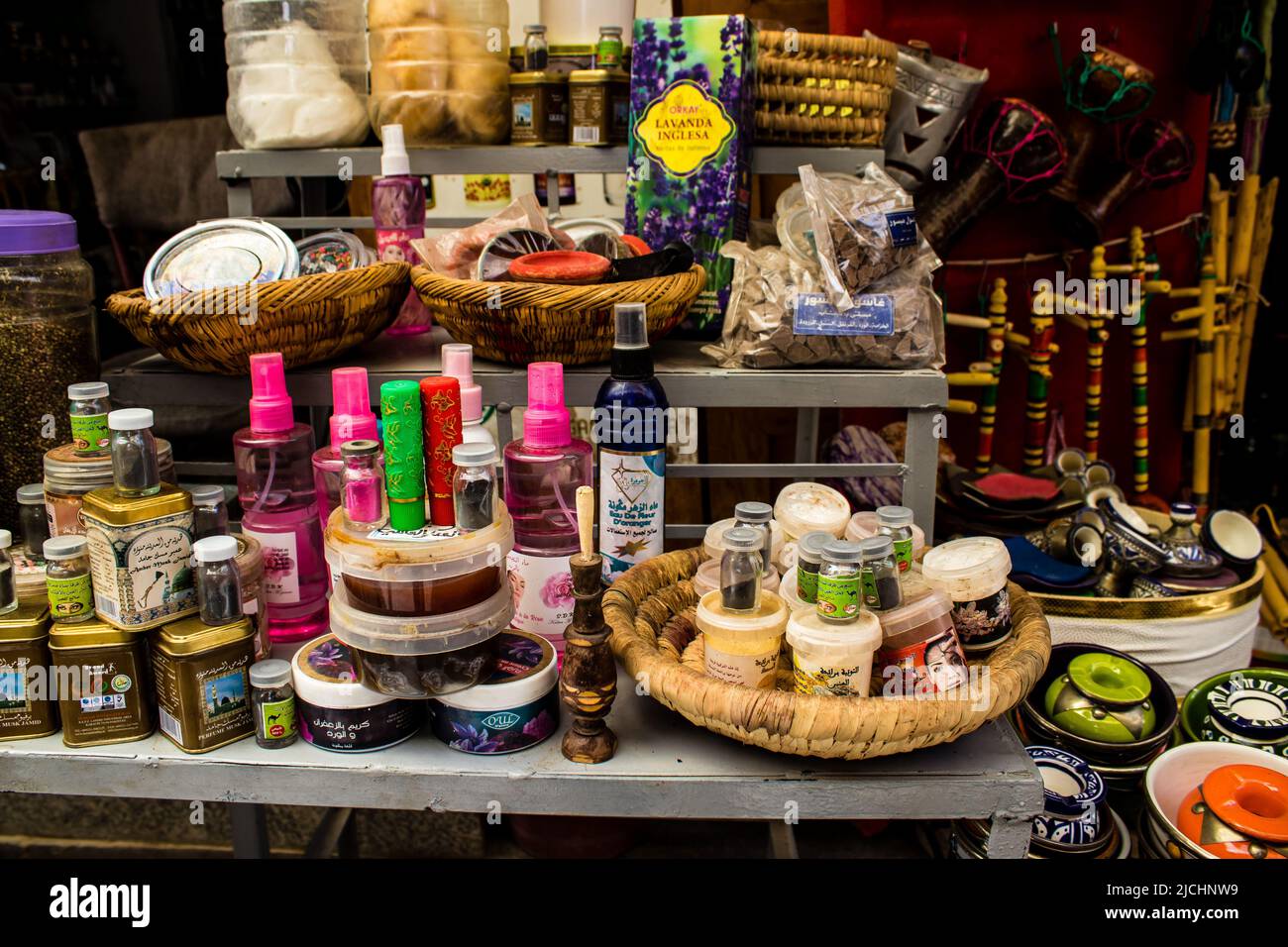 Fez, Morocco - June 12, 2022 The souks of Fez located in the medina are ...