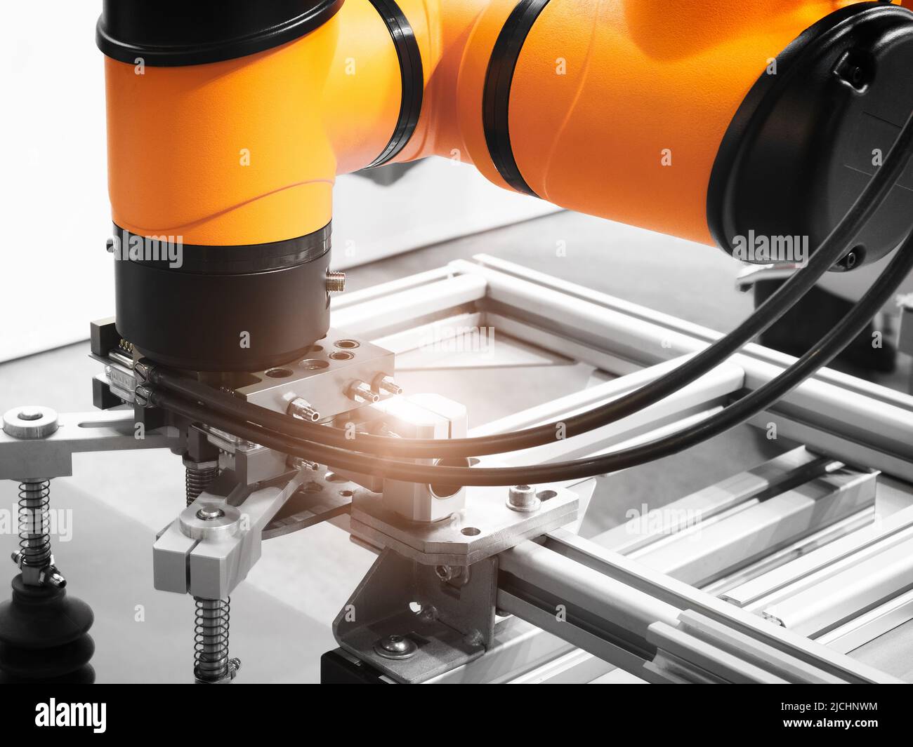 Modern robotic industrial technology concept, Automated CNC machine ... Modern robotic industrial technology concept, Automated CNC machine ...