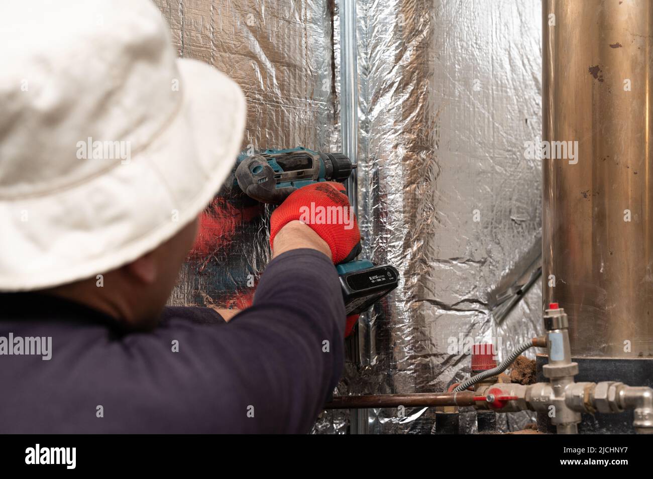 Mineral wool with foil, thermal protection for the wall from the ...