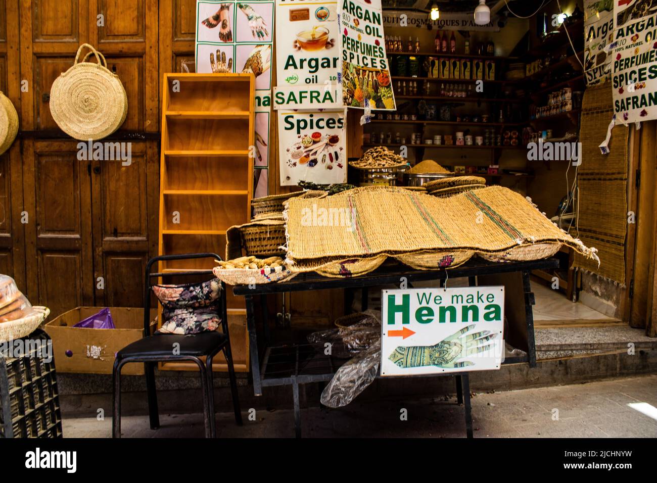 Fez, Morocco - June 12, 2022 The souks of Fez located in the medina are ...