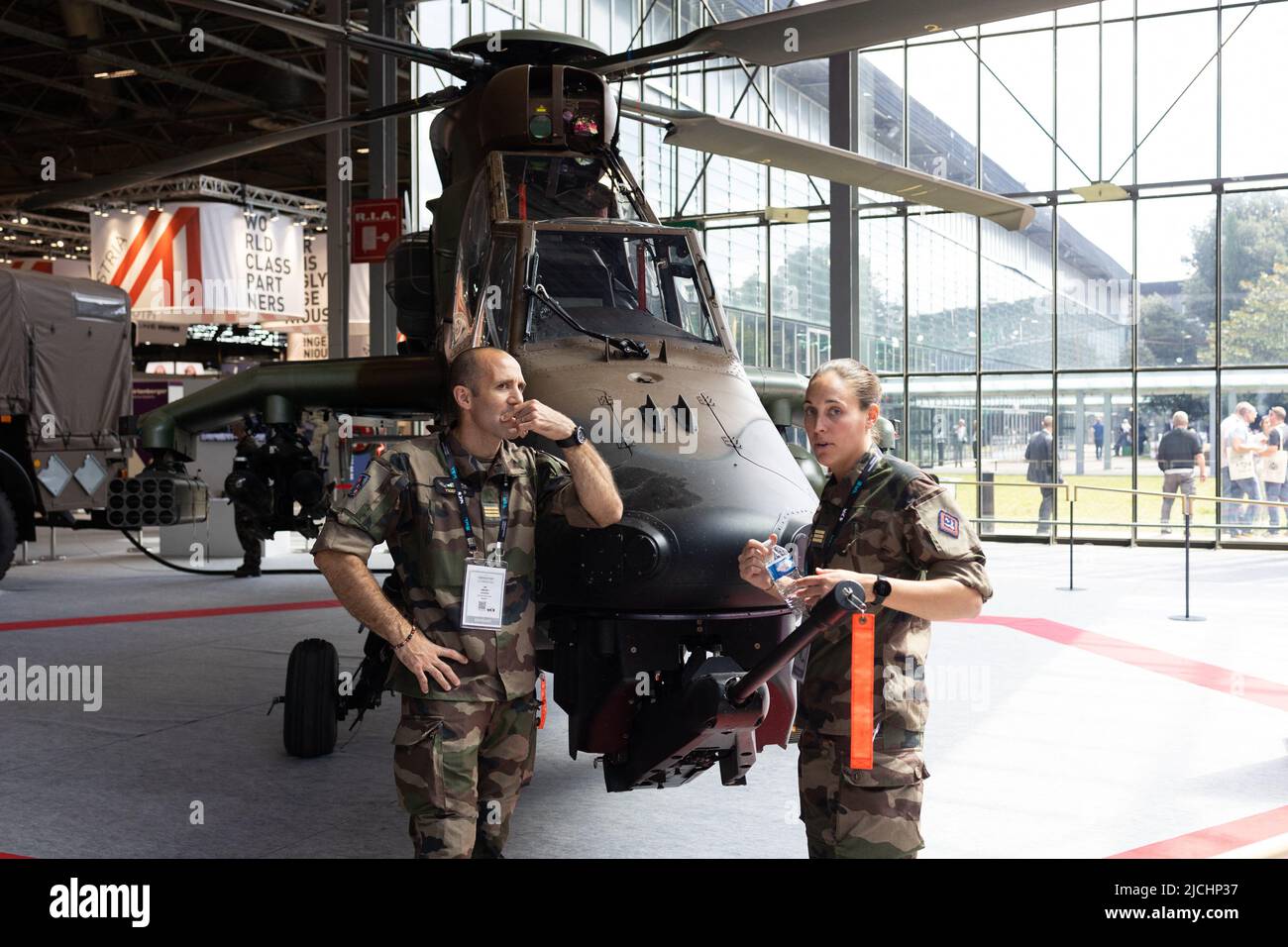 Paris, France, June 13, 2022. A Helicopter at the Eurosatory ...