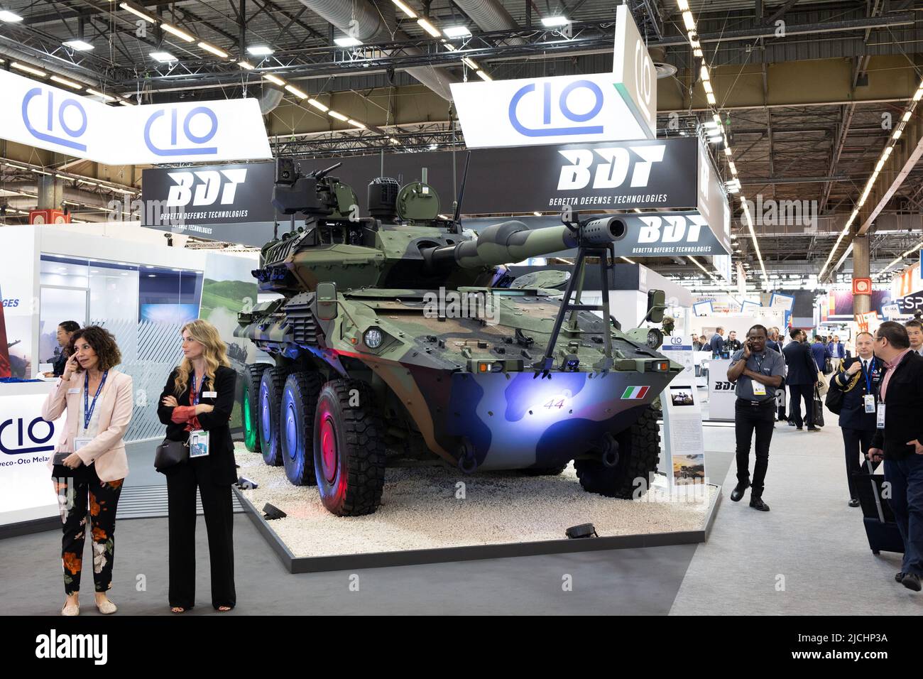 Paris, France, June 13, 2022. armoured vehicles at the Eurosatory ...