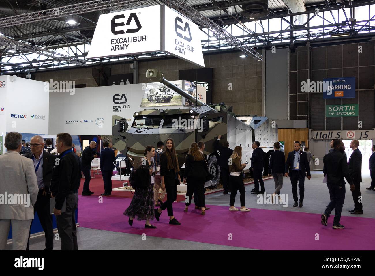 Paris, France, June 13, 2022. armoured vehicles at the Eurosatory ...