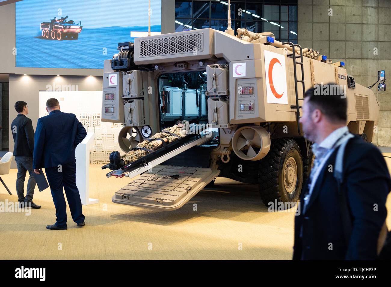 Paris, France, June 13, 2022. armoured vehicles at the Eurosatory ...