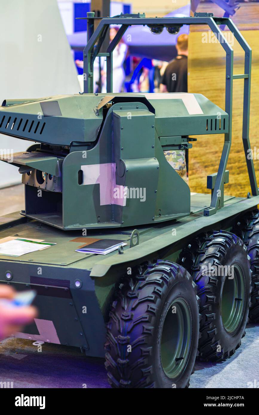 Artificial intelligence mobile robotic weapon station Stock Photo - Alamy