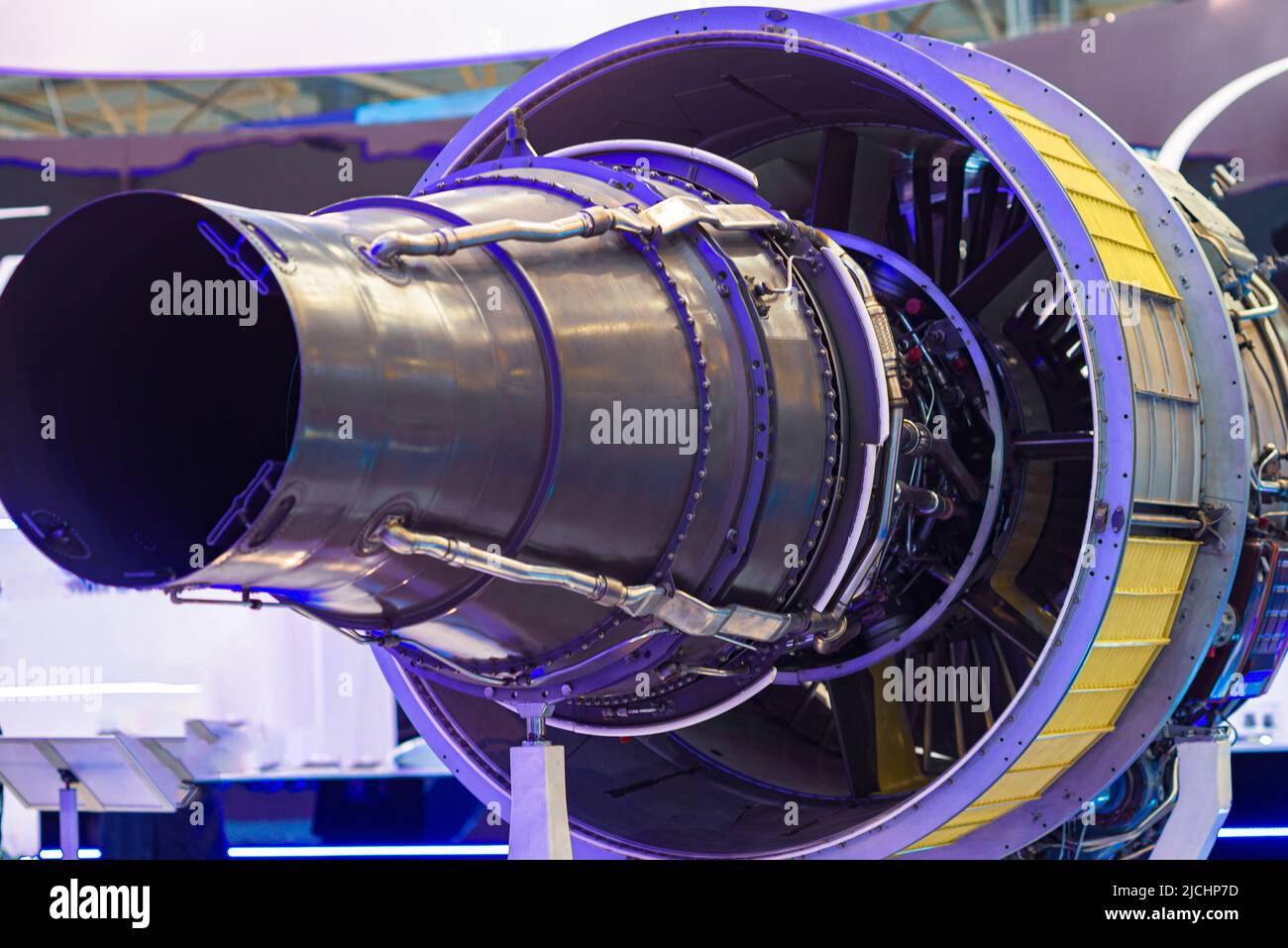 Aircraft turbojet engine. By-pass engine Stock Photo - Alamy