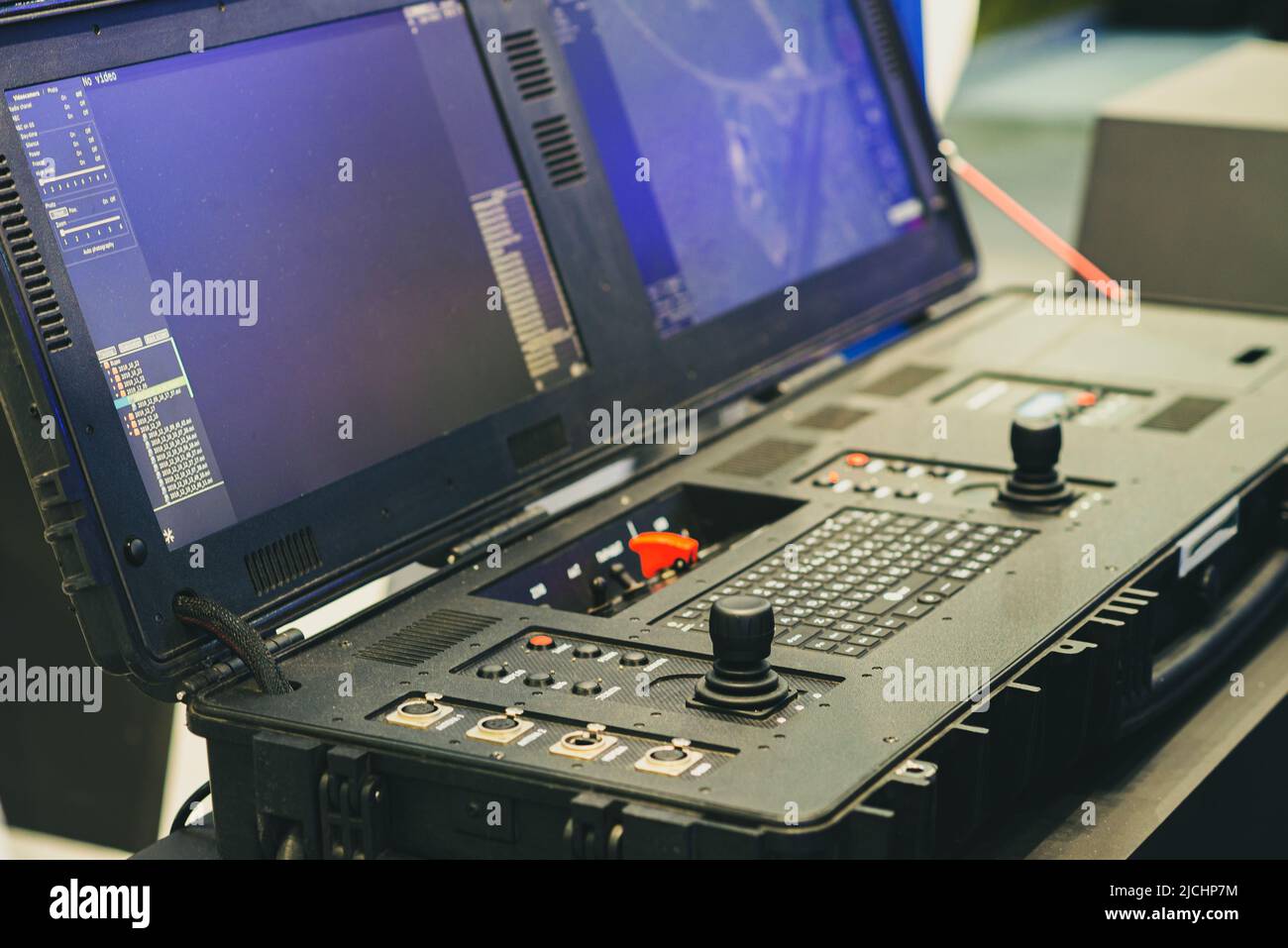 Unmanned aerial vehicle control panel. Defense and military industry ...