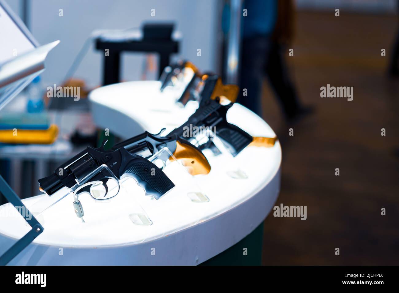 Pistols for sale in a gun shop Stock Photo - Alamy