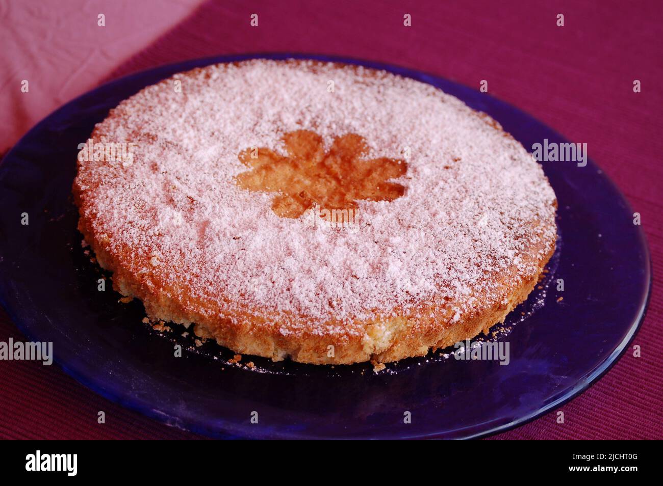 Delicious homemade Santiago cake, named after the apostle Santiago ...
