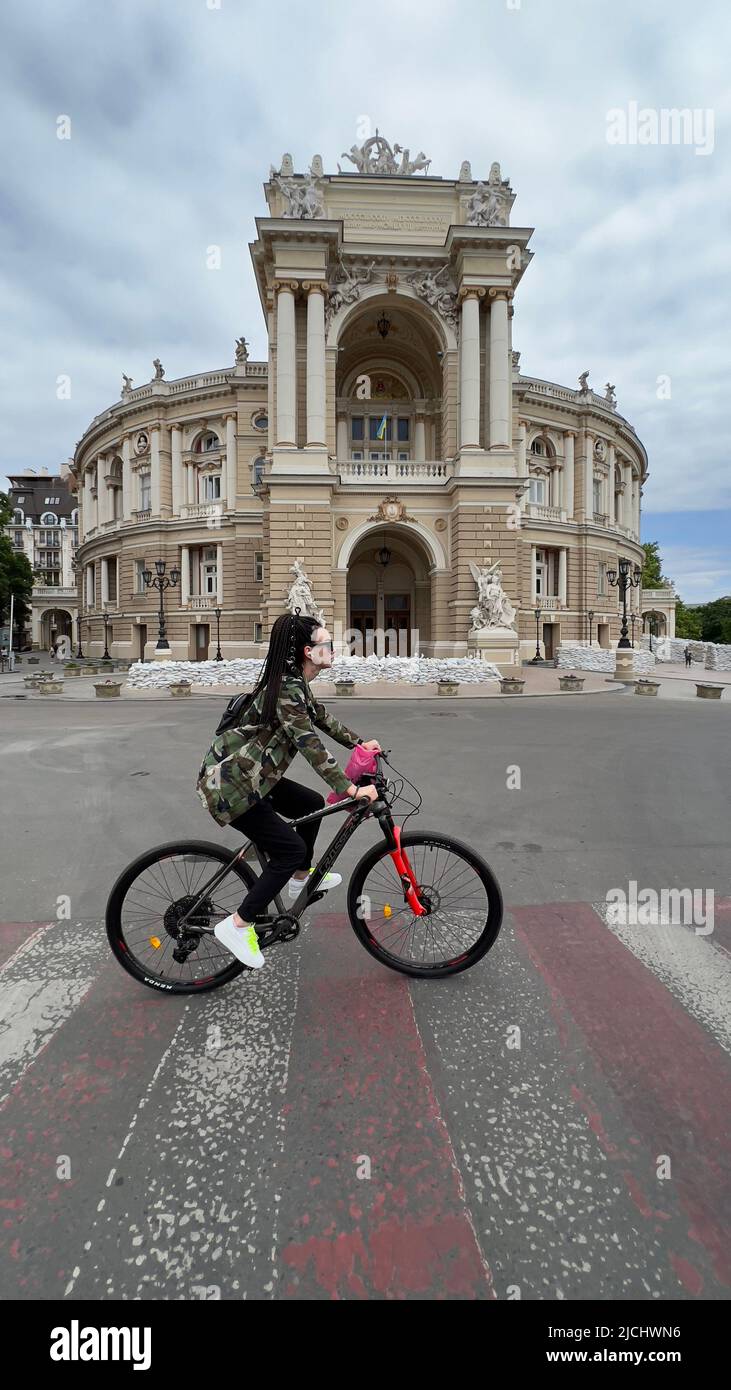 Sandbags as barricades and a shelter for shooters in front of the ...