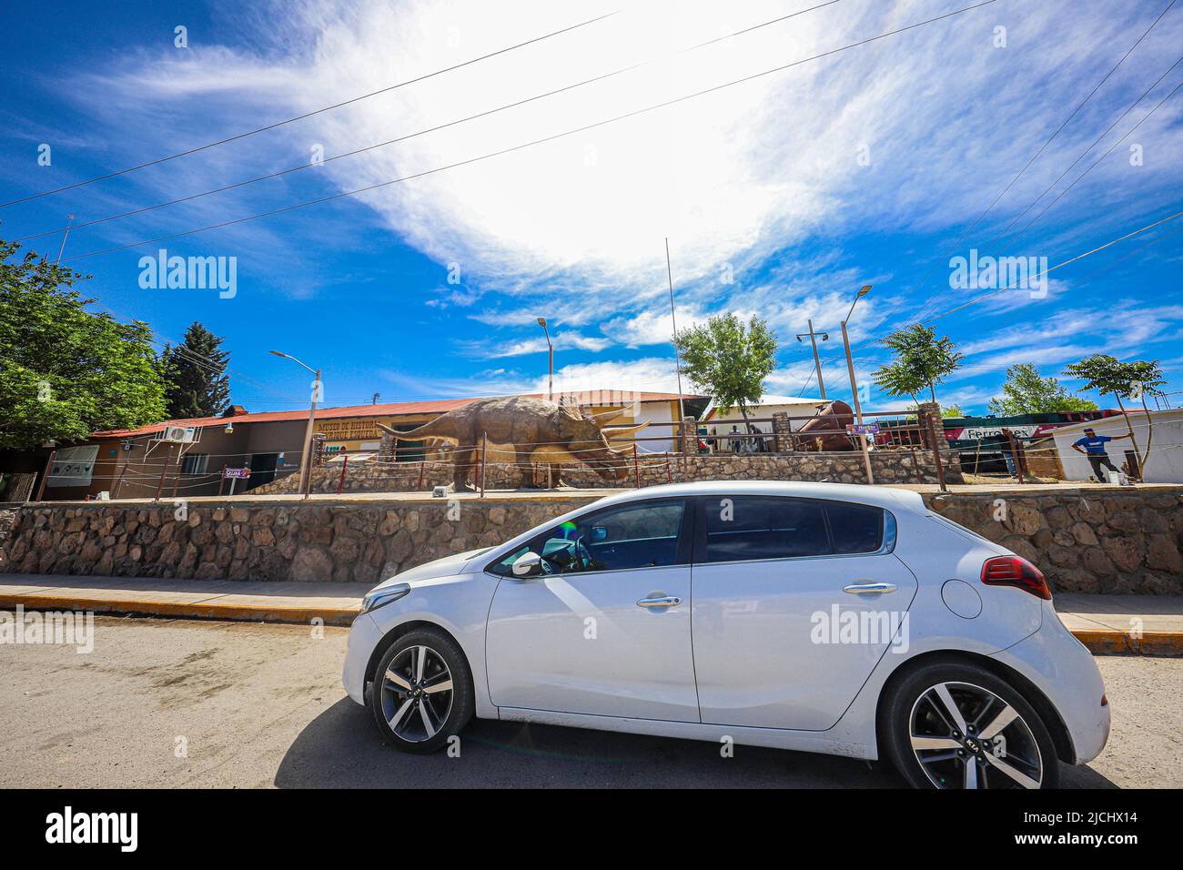 Esqueda, Mexico. Esqueda town in the state of Sonora Mexico. Kia Forte ...