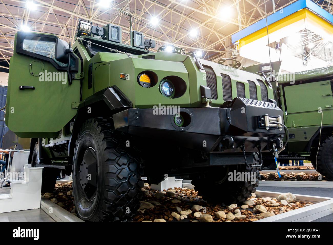 Special purpose armoured vehicle. Military armored patrol vehicle Stock ...