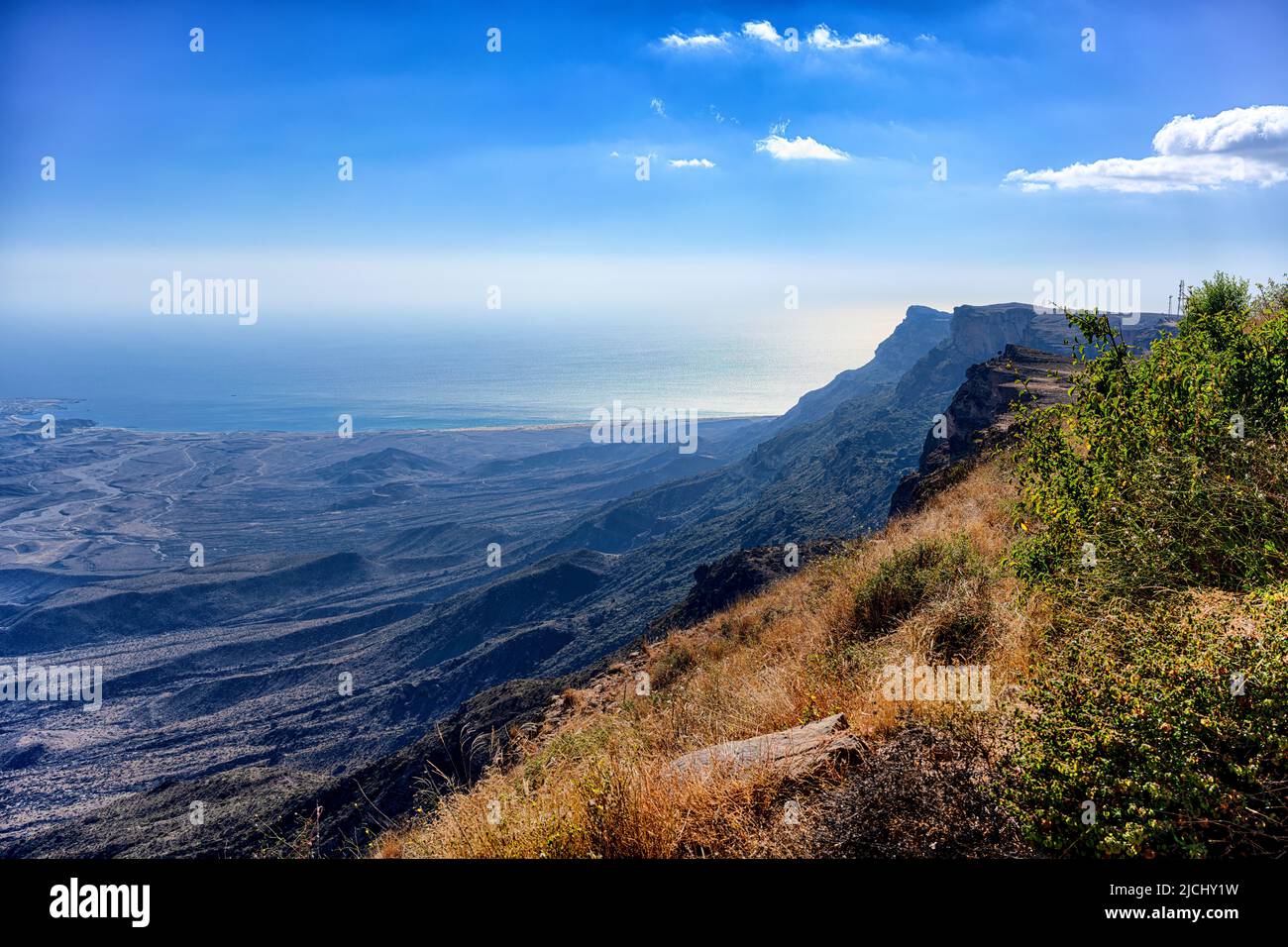 View from the cliff. Arabian Sea. Oman Stock Photo - Alamy