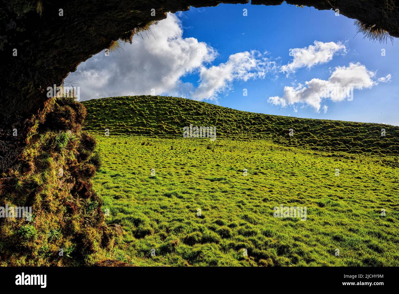 Bridge, window, sky and grass. Azores. Sao Miguel Stock Photo - Alamy