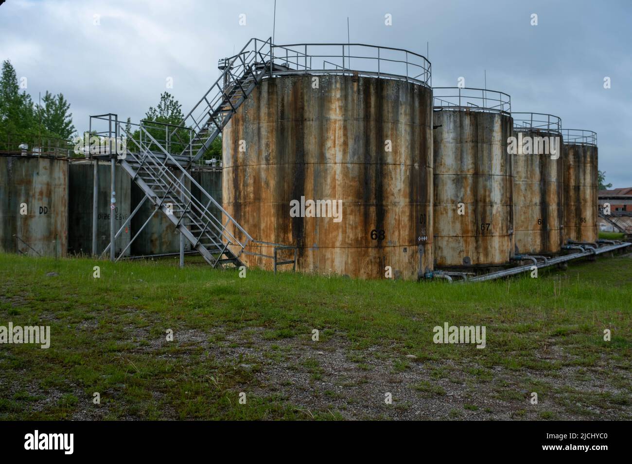 Old fuel tanks hi-res stock photography and images - Alamy