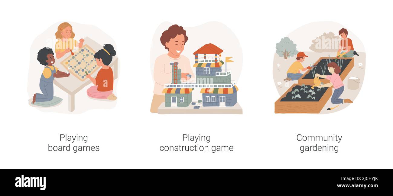 Extracurricular activity isolated cartoon vector illustration set ...