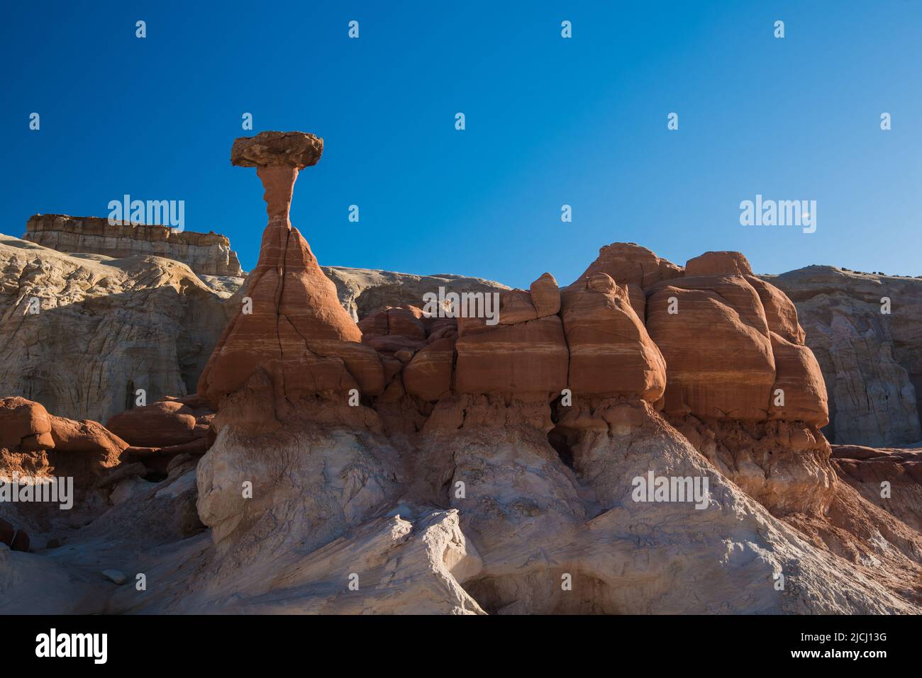 Toadstool rock formations near Kanab, UT. USA. These formations are ...