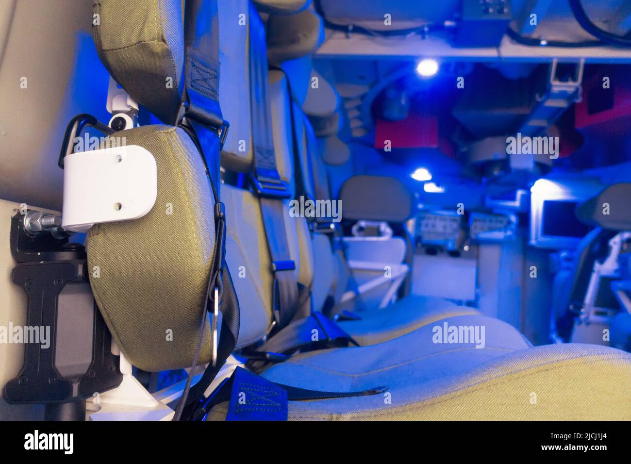 Placement of the crew inside a combat armored vehicle Stock Photo - Alamy