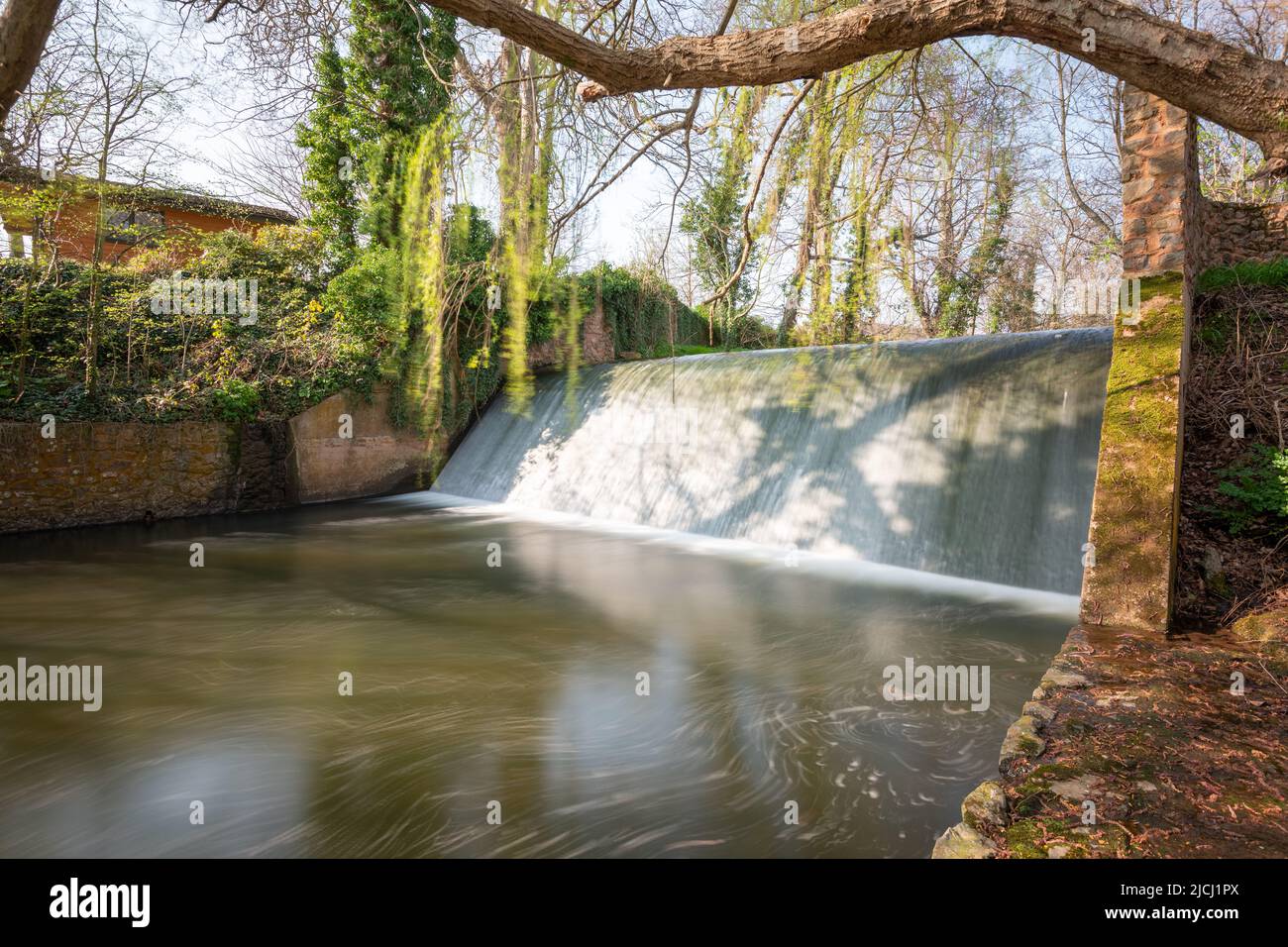 Long expsoure of the the big waterfall on the River Sid flowing into ...